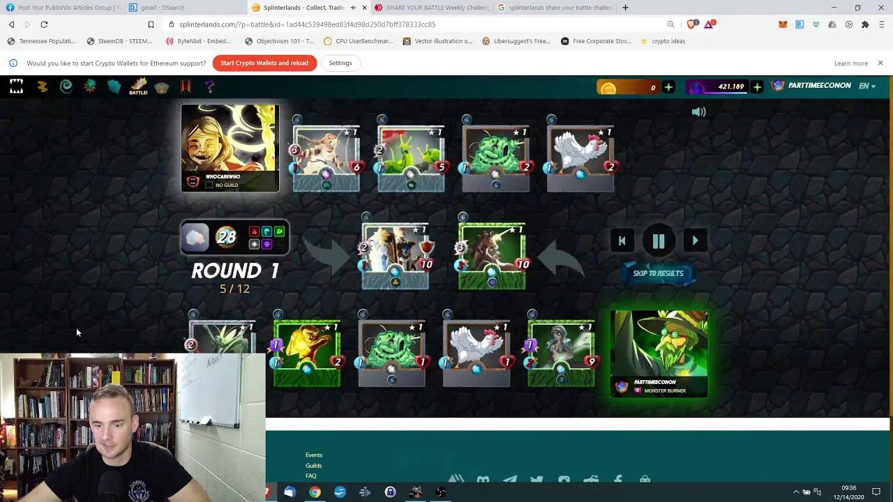 Splinterlands Share Your Battle Challenge - Mantoid