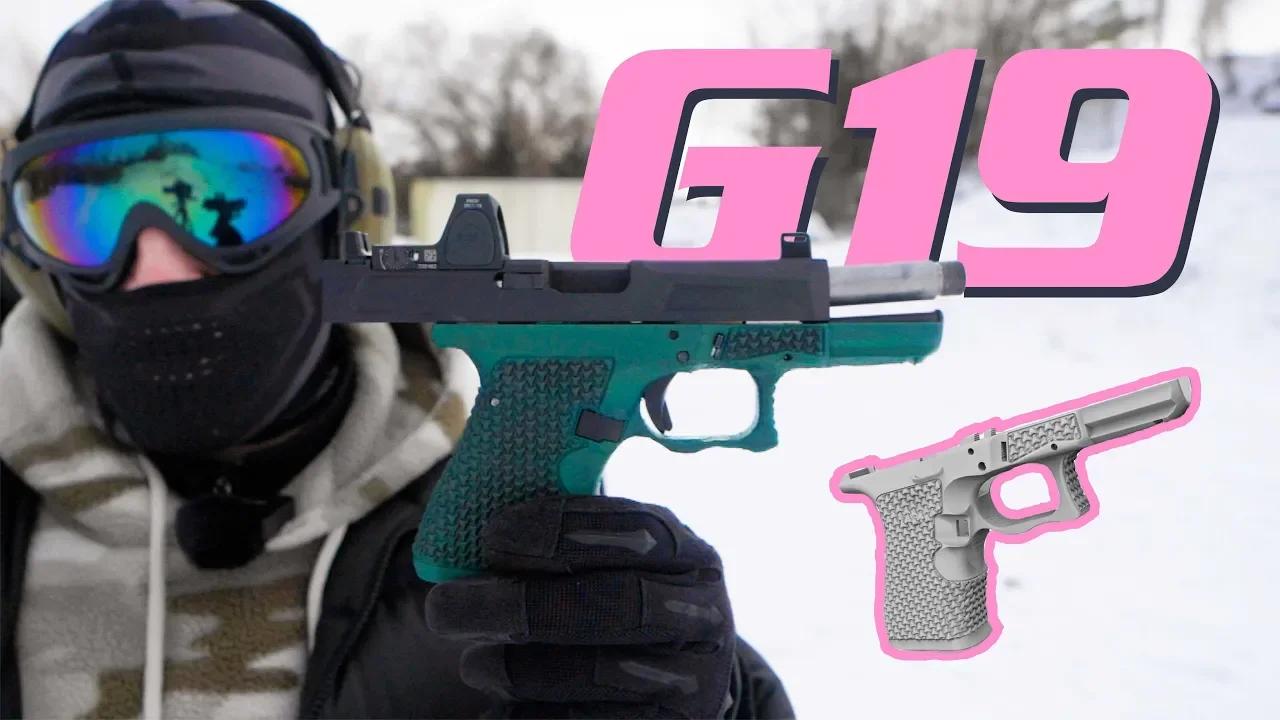 3D Printed G19 With Built-In Stippling