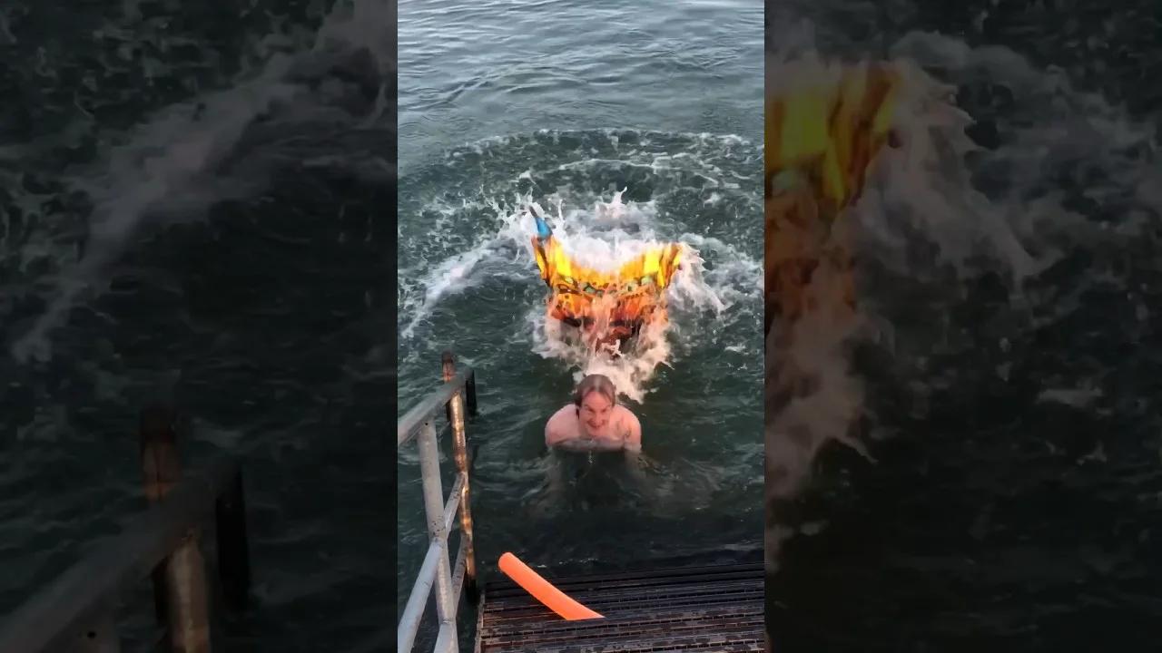 Merman Ariel splashes his fin in the water 🧜‍♂️🌊 #merman #mermaid # ...