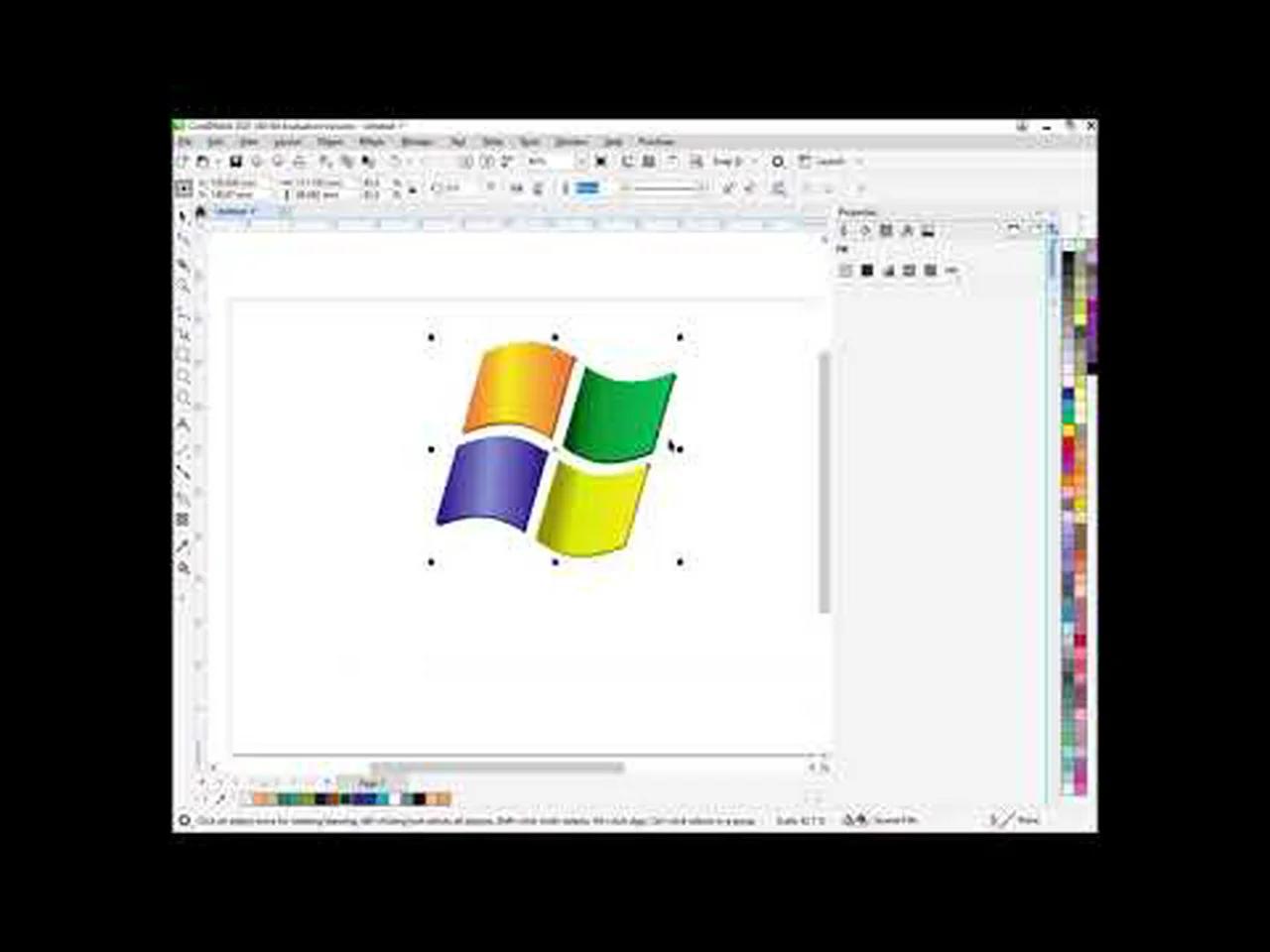 windows xp logo corel draw