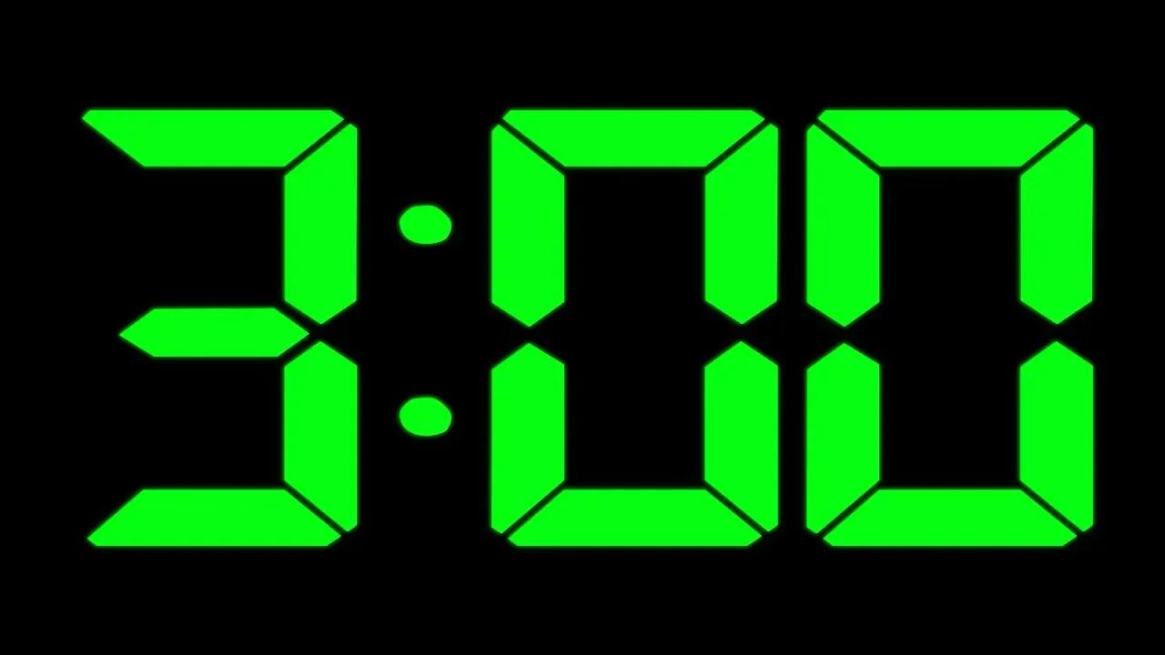 3 Minute No Copyright Countdown Timer With Alarm