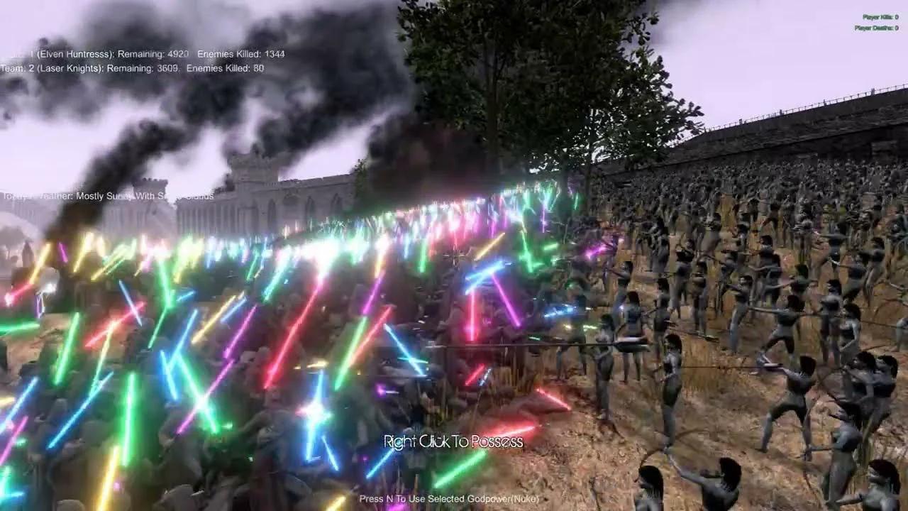 Ultimate Epic Battle Simulator - 5.000 Elven Huntress vs. 5.000 Laser ...