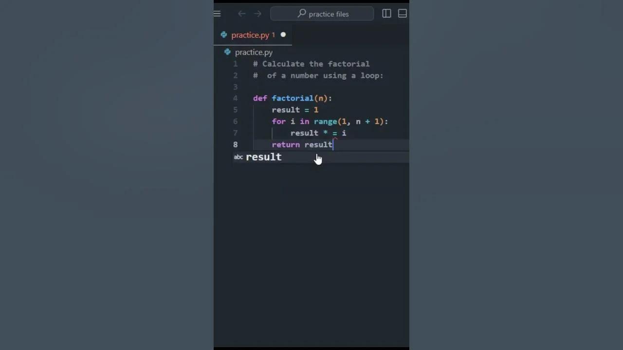 calculate the Factorial | #python #pythonprogramming#coding#learnpython #pythonforbeginners