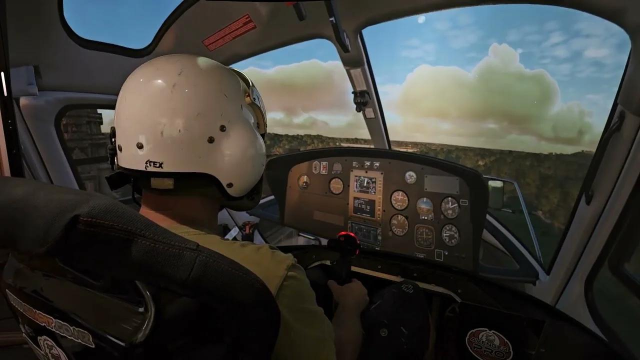 Angkor Wat helicopter tour - SimPit Avenger 202 PRO