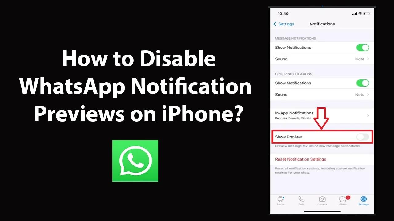 How to Disable WhatsApp Notification Previews on iPhone?