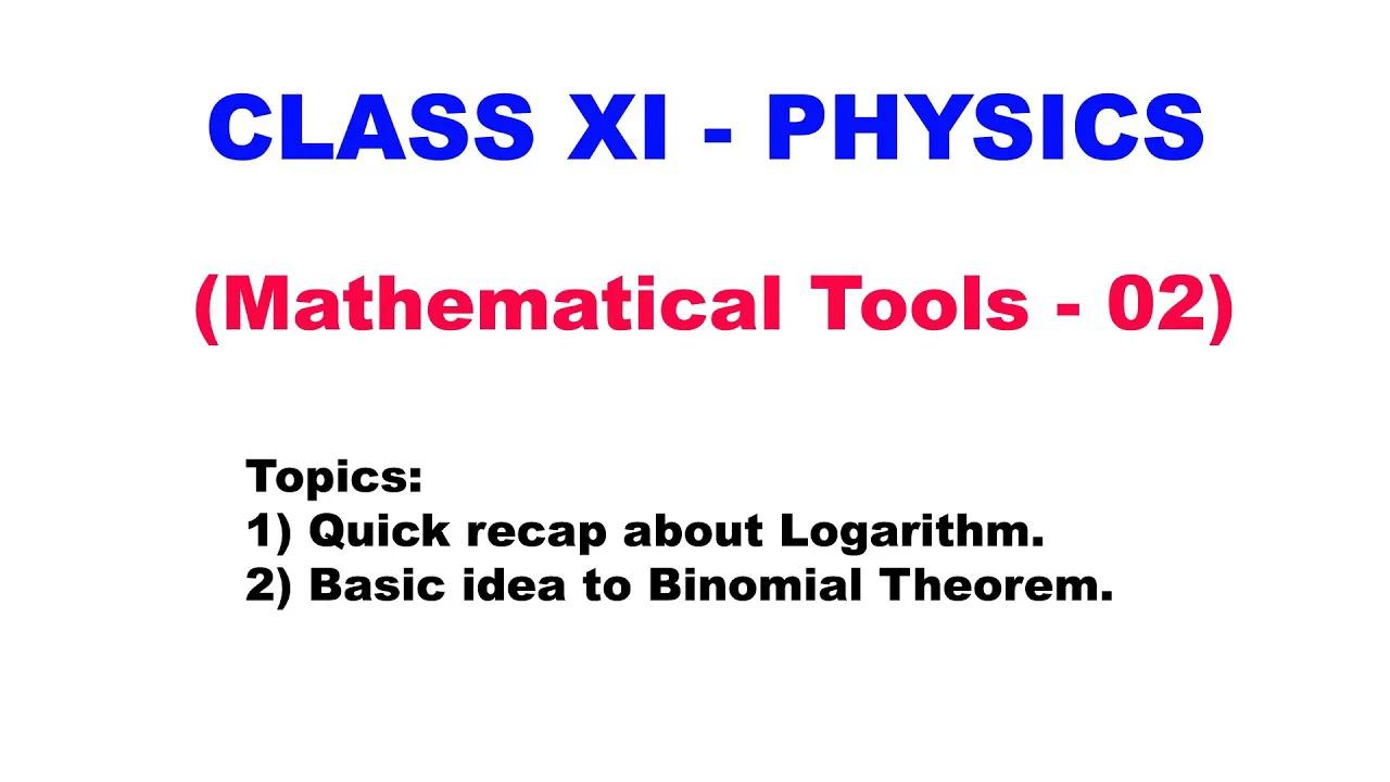 02 - Physics Class XI - Mathematical Tools (01) | Manipuri Language