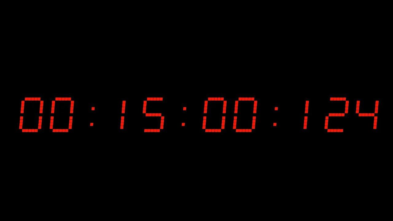 15 Minute Digital Timer Count Down | countdown timer 15 min | 4K