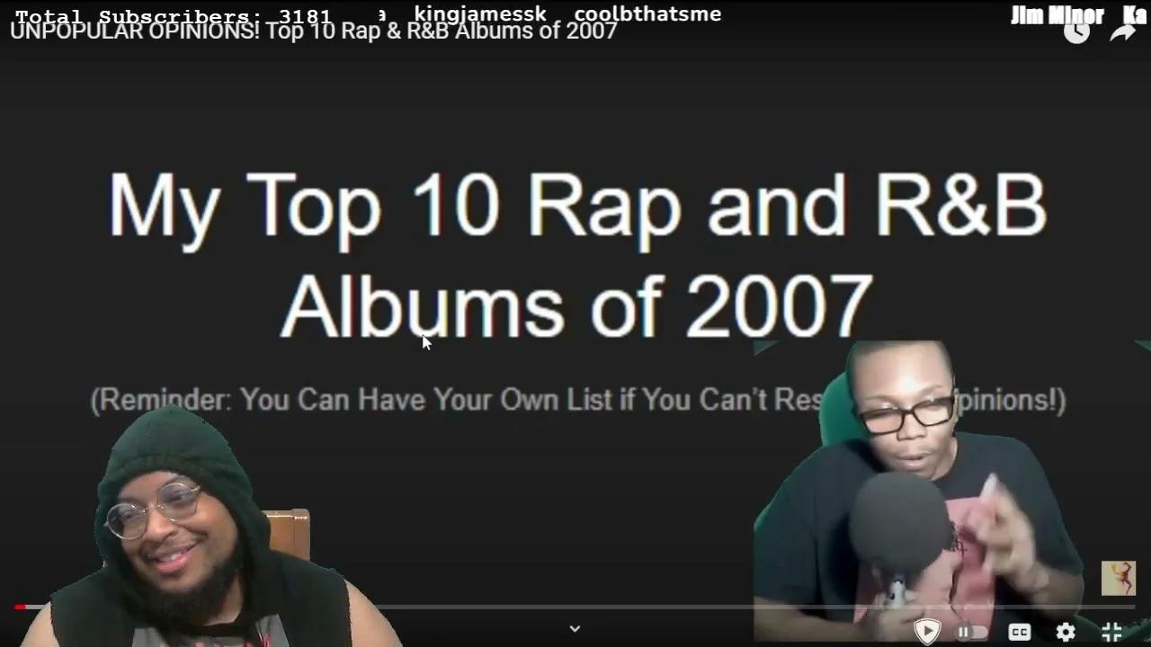 Top 10 Rap & R&B Albums of 2007 | REACTION | @mavericktheenigma9765