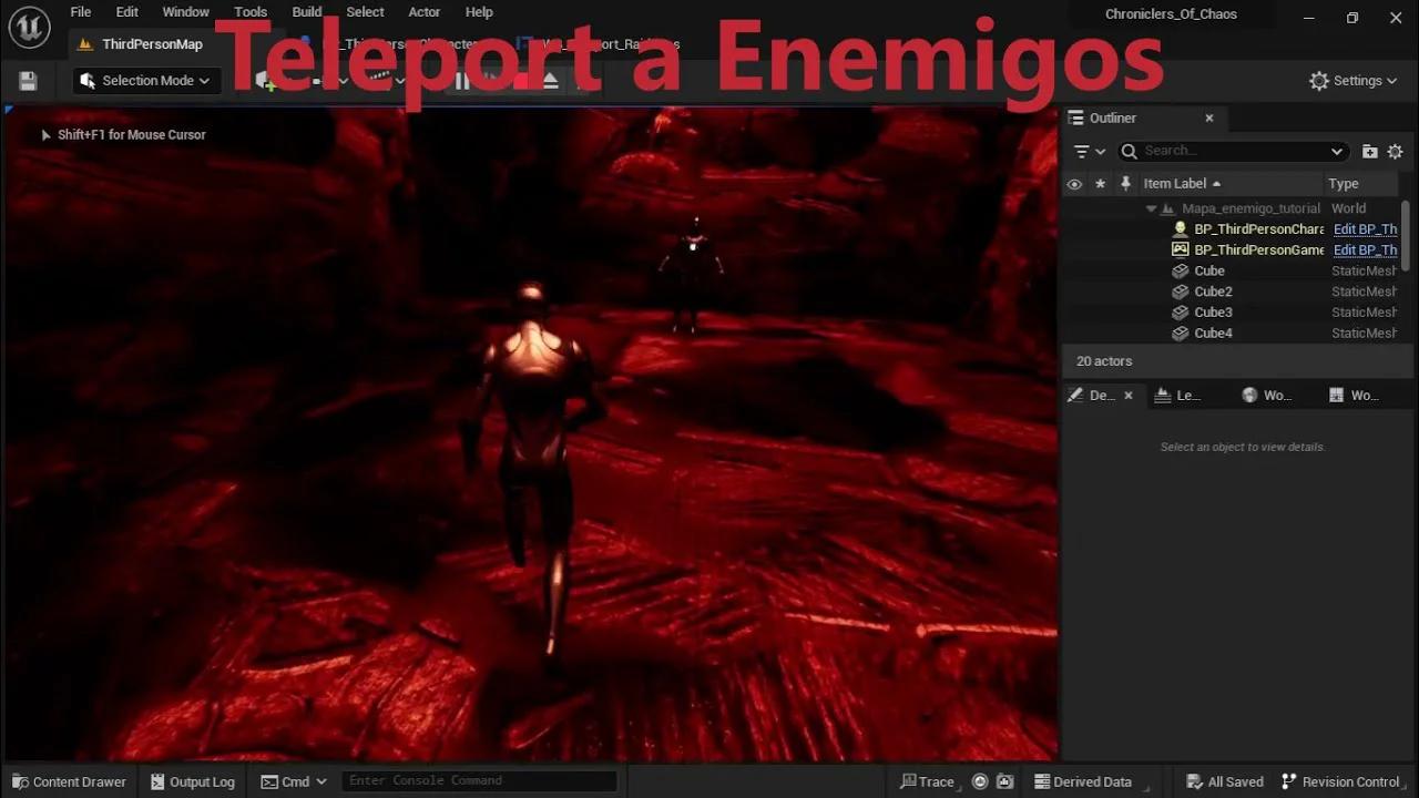 Tutorial Unreal Engine 5: Creando Teleportadores a Enemigos con Widgets