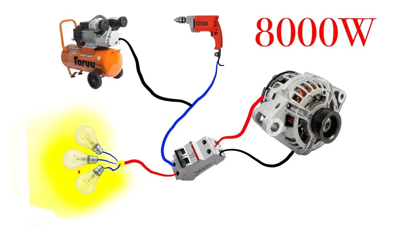 How I Modified The Old Car Alternator Into A 3KVA Giant Self Start ...