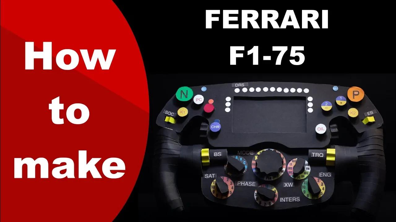 How to make a FERRARI F1-75 STEERING WHEEL from cardboard DIY /Charles ...