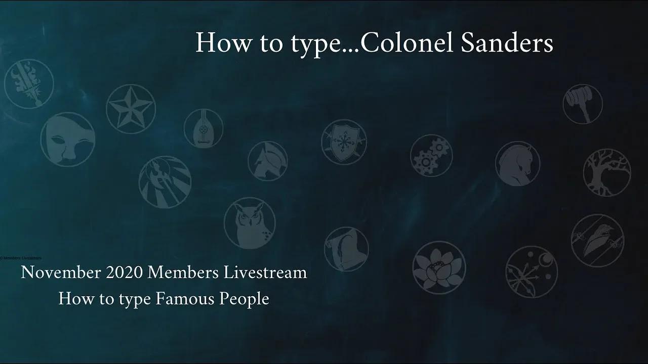 How to Type Colonel Sanders | How to Type Famous People | CS Joseph