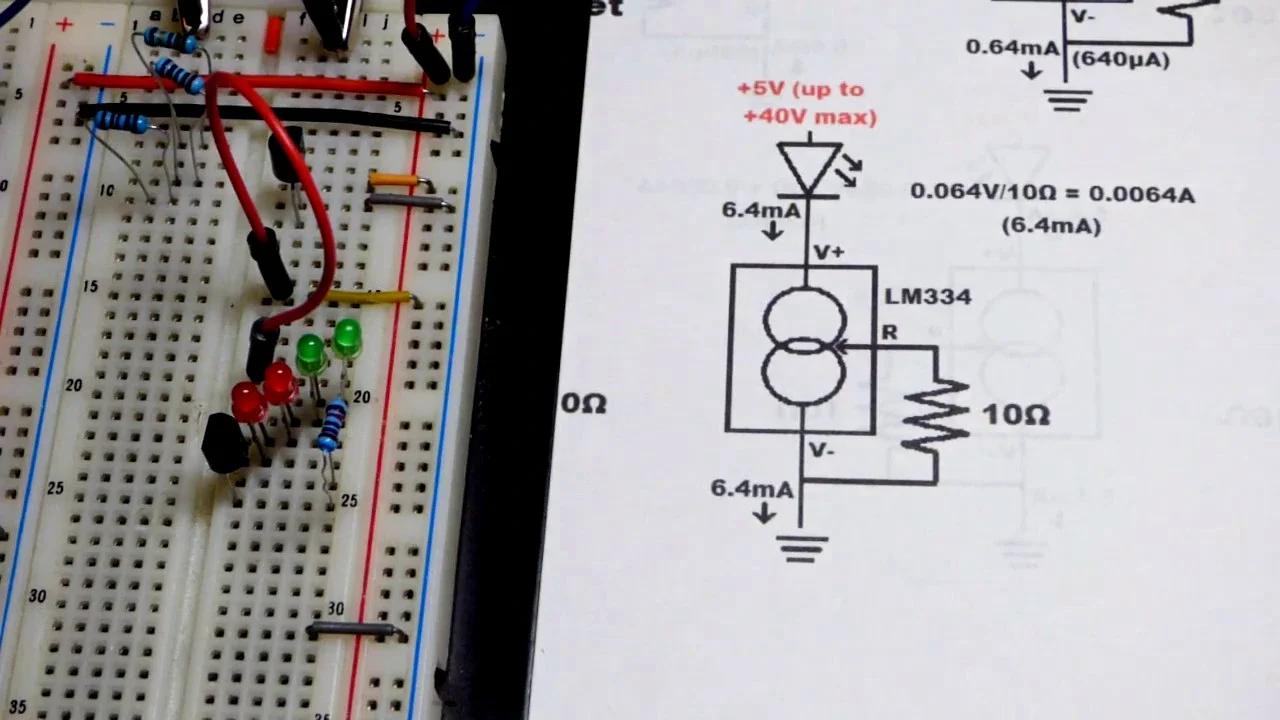 How to use LM334 3 terminal adjustable current source electronics ...