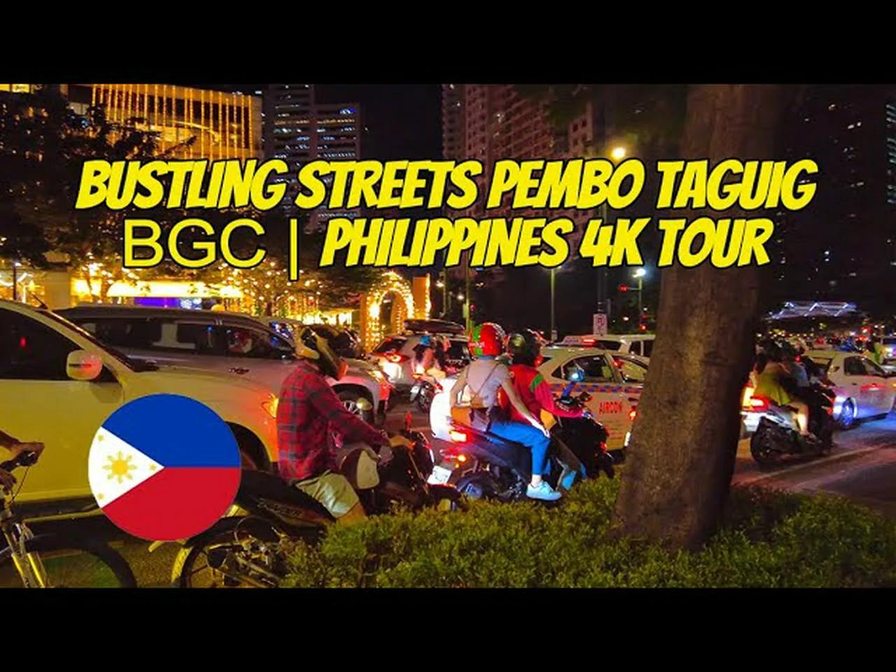 Bustling Night Walk in Manila: Exploring BGC Pembo Taguig | Philippines ...