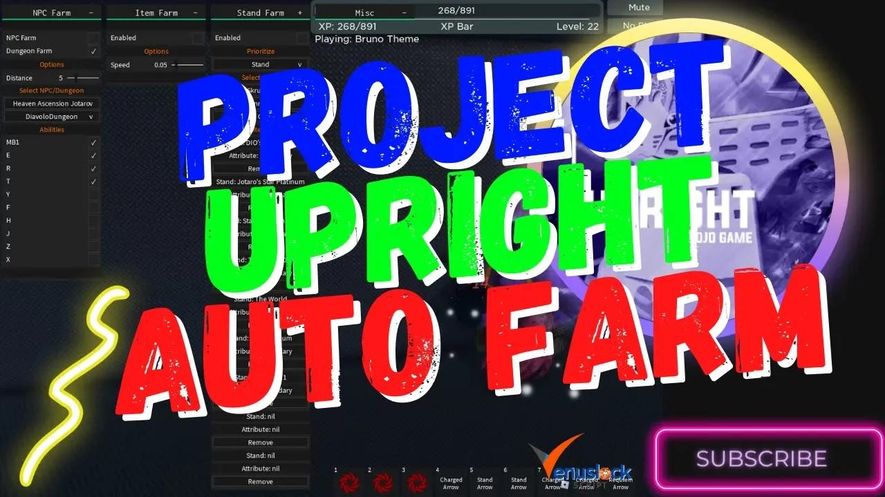 Project Upright Script GUI Roblox | Auto Farm Arrow | Auto Boss Farm ...