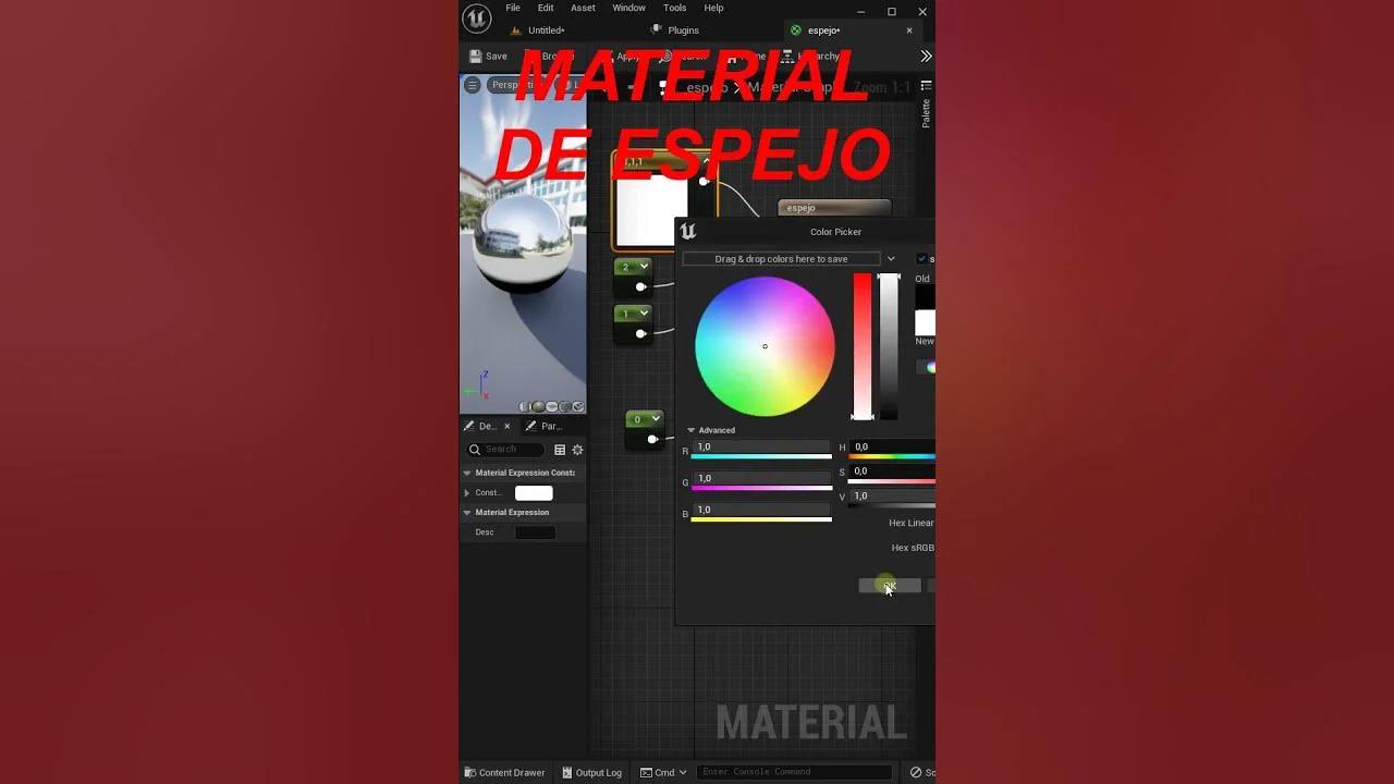 TEXTURA DE ESPEJO EN UNREAL ENGINE 5 #shorts #unrealengine5 #ue5archviz #tutorialde3d #unrealengine