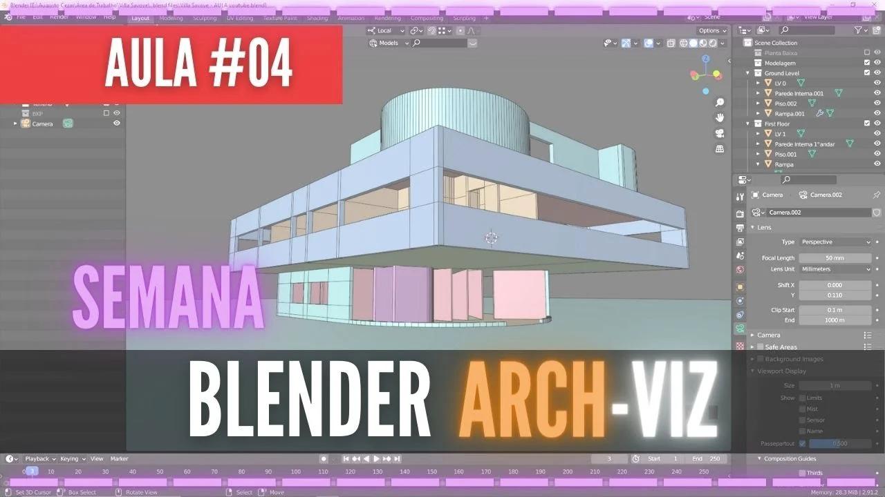 Como usar Booleans em Archviz| BLENDER ARCHVIZ| AULA 04