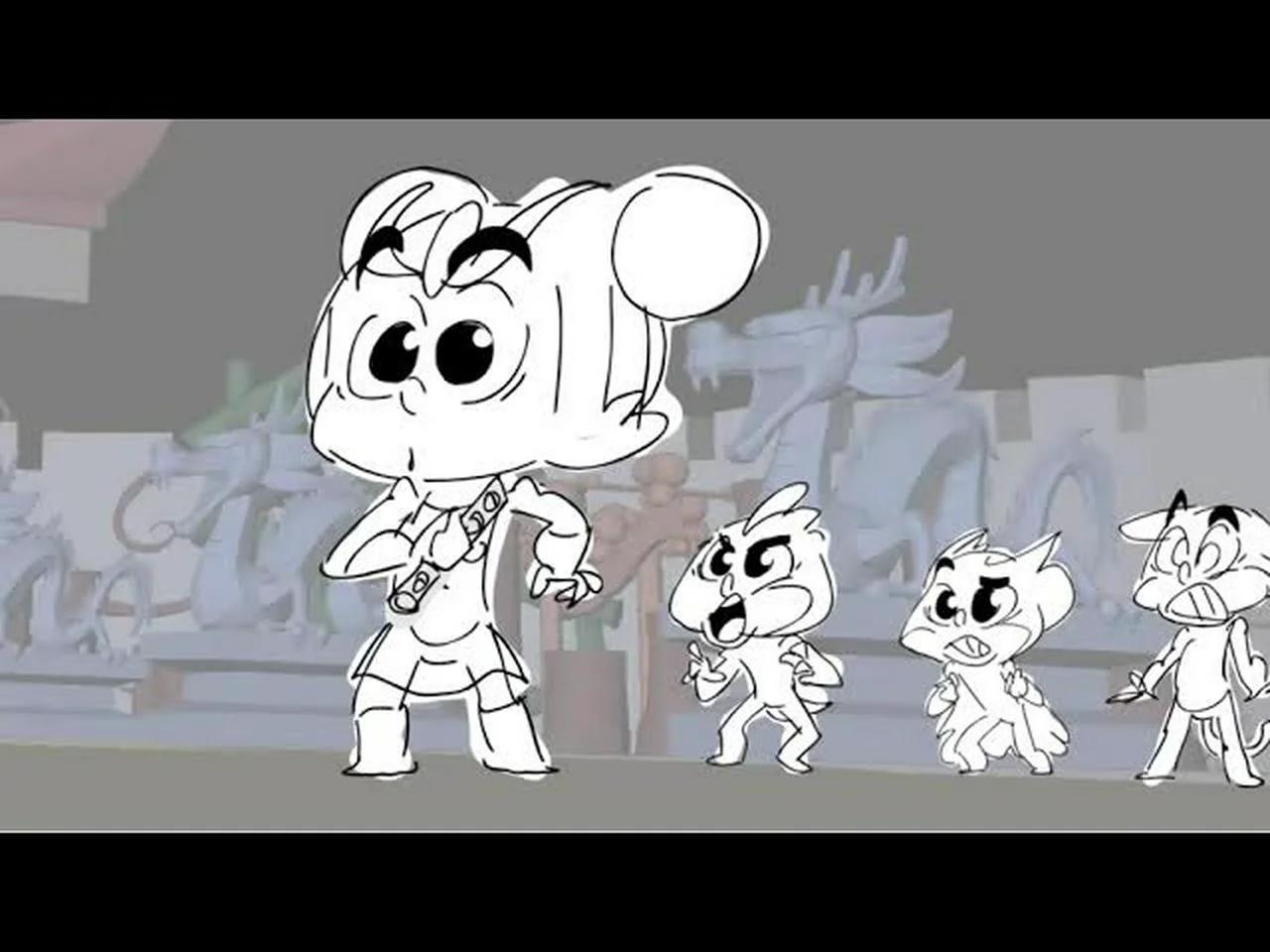 PJ Masks - Wolfies of the Pagoda Storyboard