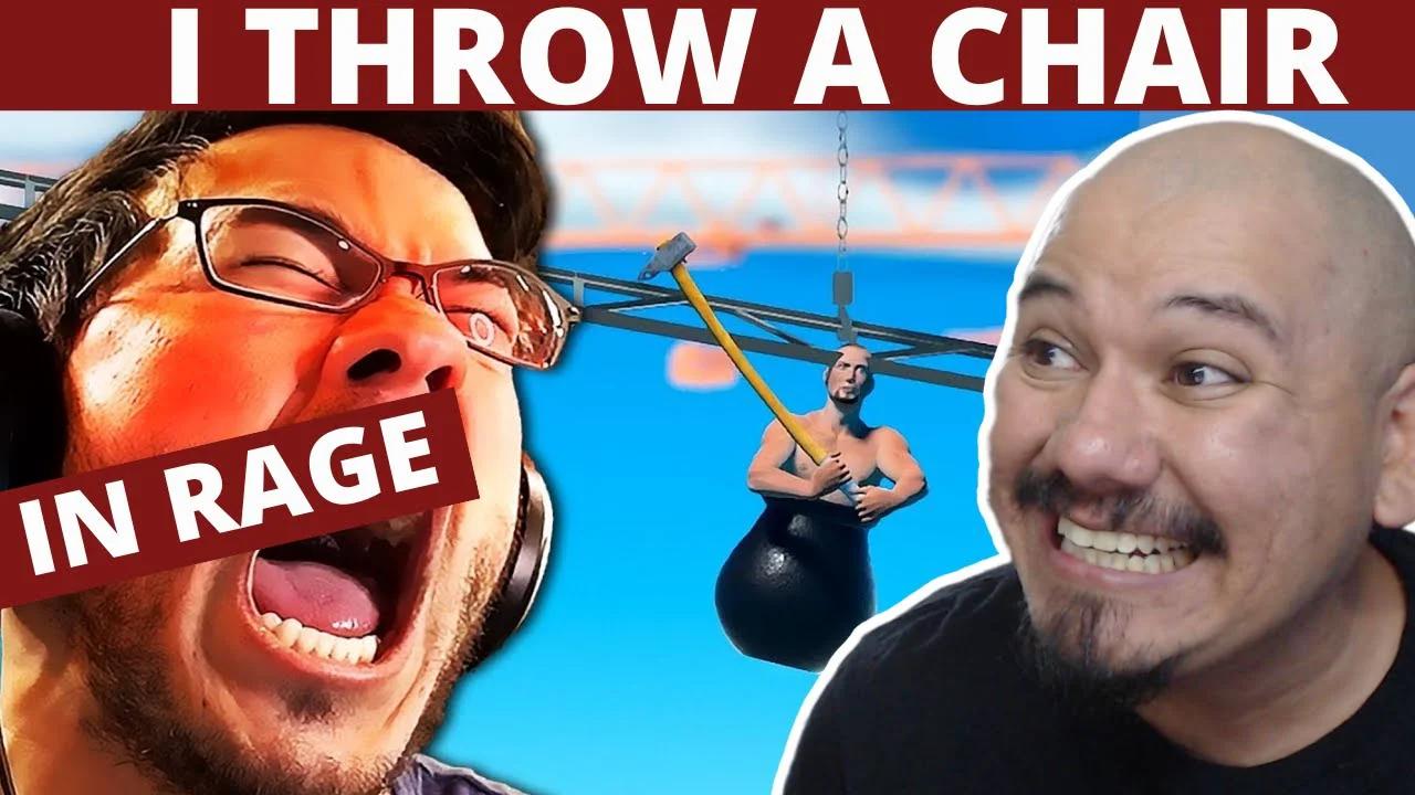 I LITERALLY THROW A CHAIR IN RAGE - Getting Over It Part 1 | YouTube ...