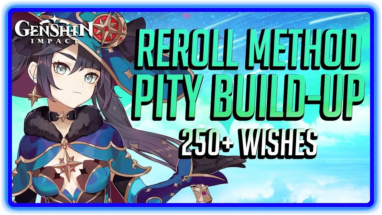 Genshin Impact ReRoll Method Pity Build-Up on x5 F2P Accounts 250+ Wishes
