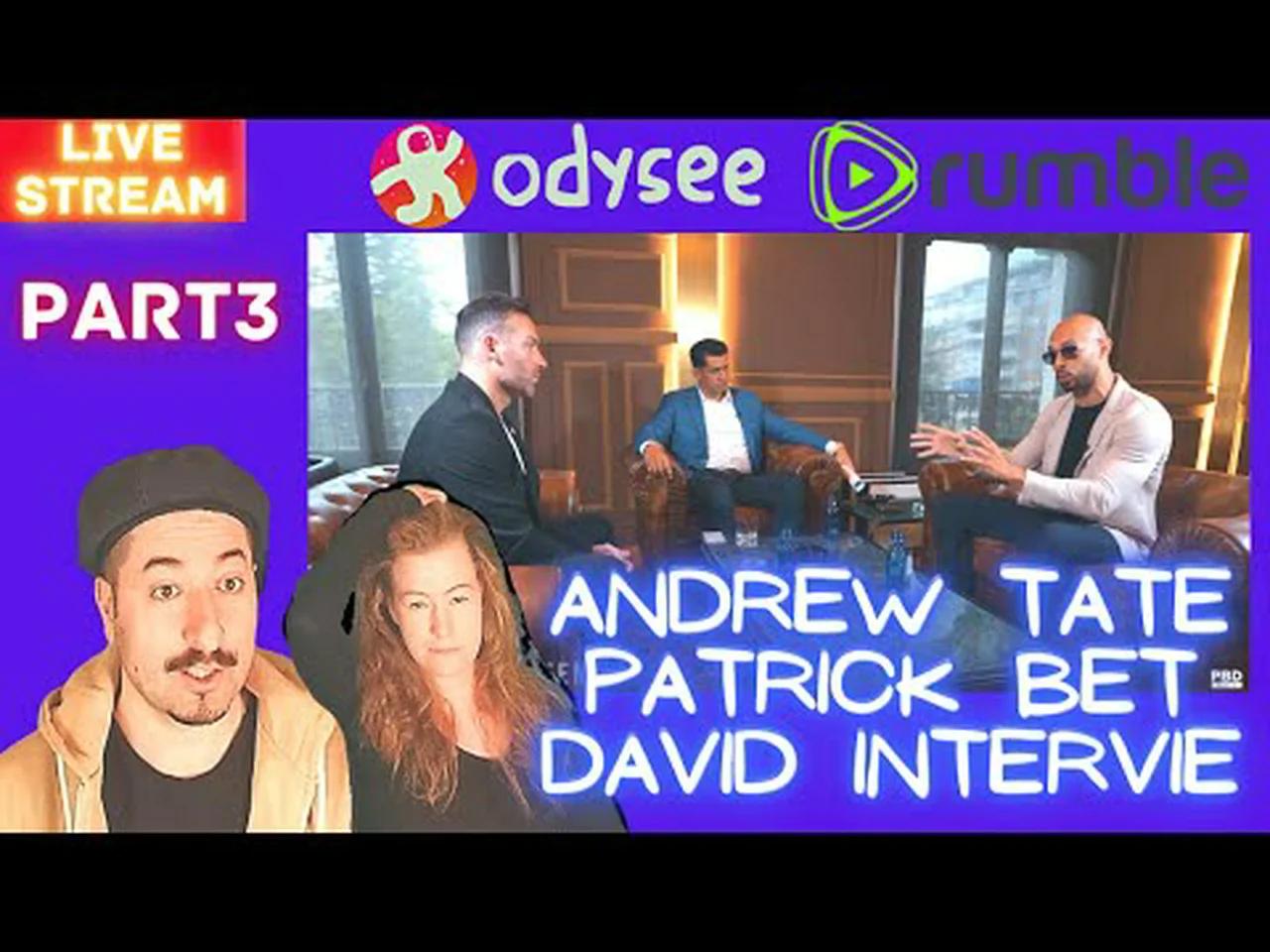 Patrick Bet David Top G INTERVIEW Part 3 - ONLY ON RUMBLE & ODYSEE