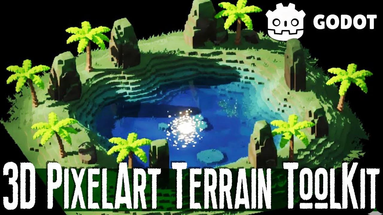 A Great New 3D Pixel Art Terrain Tool for Godot! 🚀