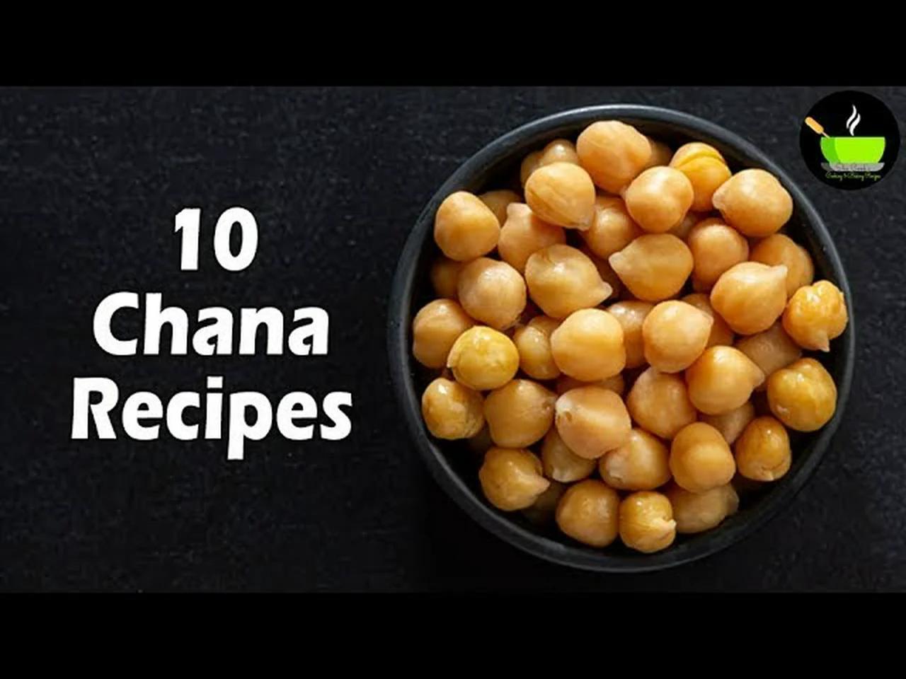 10 Chana Recipes | Chickpeas Recipes | Chole Recipe | High Protein Recipes | Side Dish for Chapati