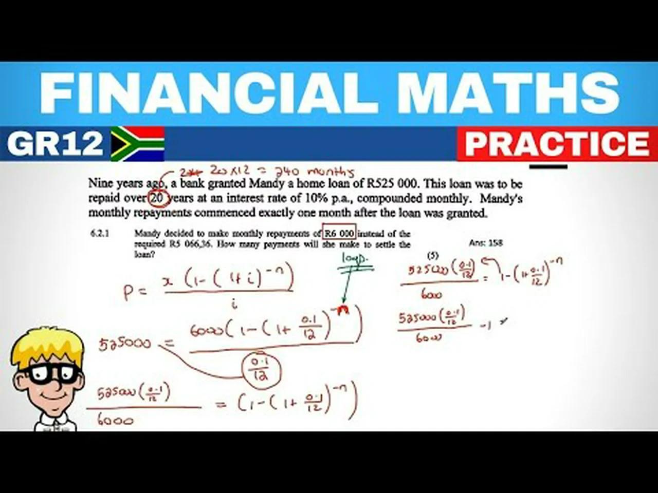 Financial maths grade 12: Practice