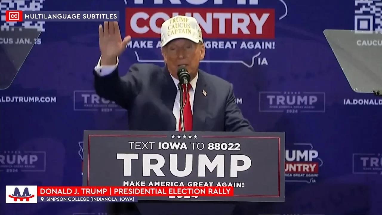 🇺🇸 Donald Trump | 'MAGA' Rally in Indianola, Iowa (Multilanguage ...