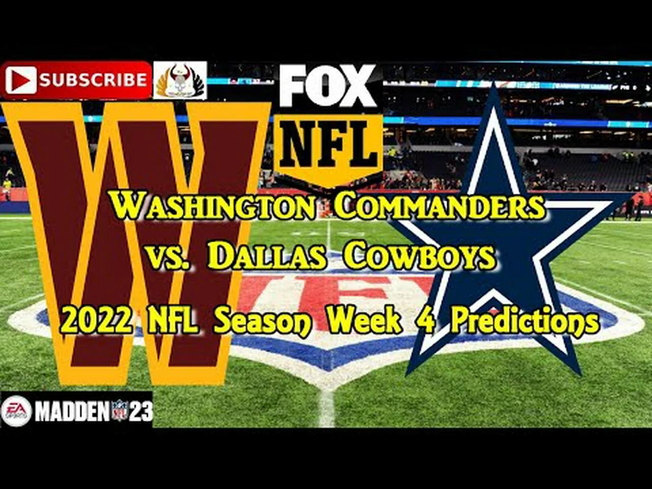 Washington Commanders vs. Dallas Cowboys | 2022 NFL Season Week 4 | Predictions Madden NFL 23