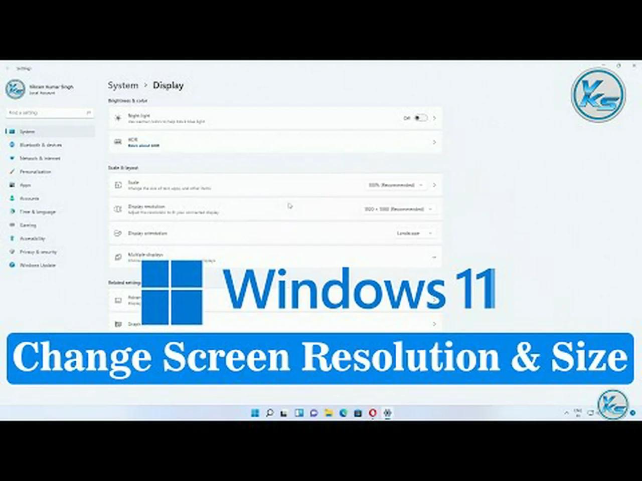 Windows 11 - How To Change Screen Resolution And Size