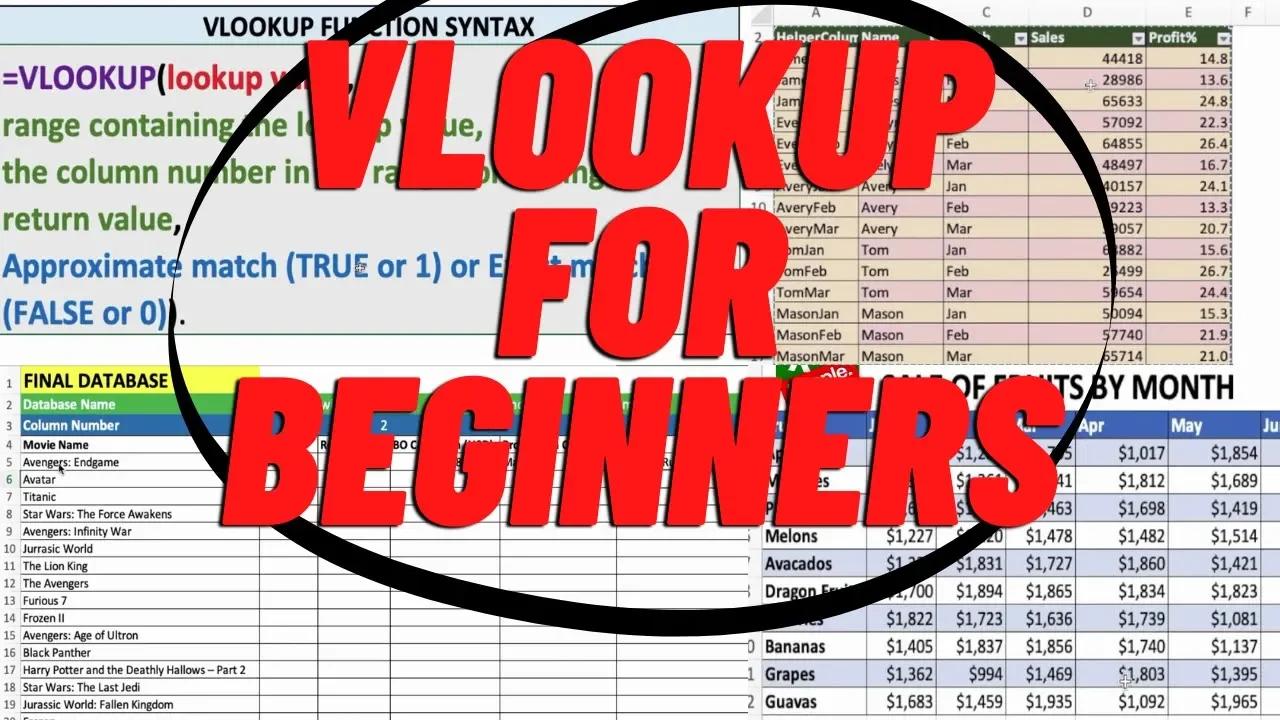 VLOOKUP tutorial for beginners with multiple examples