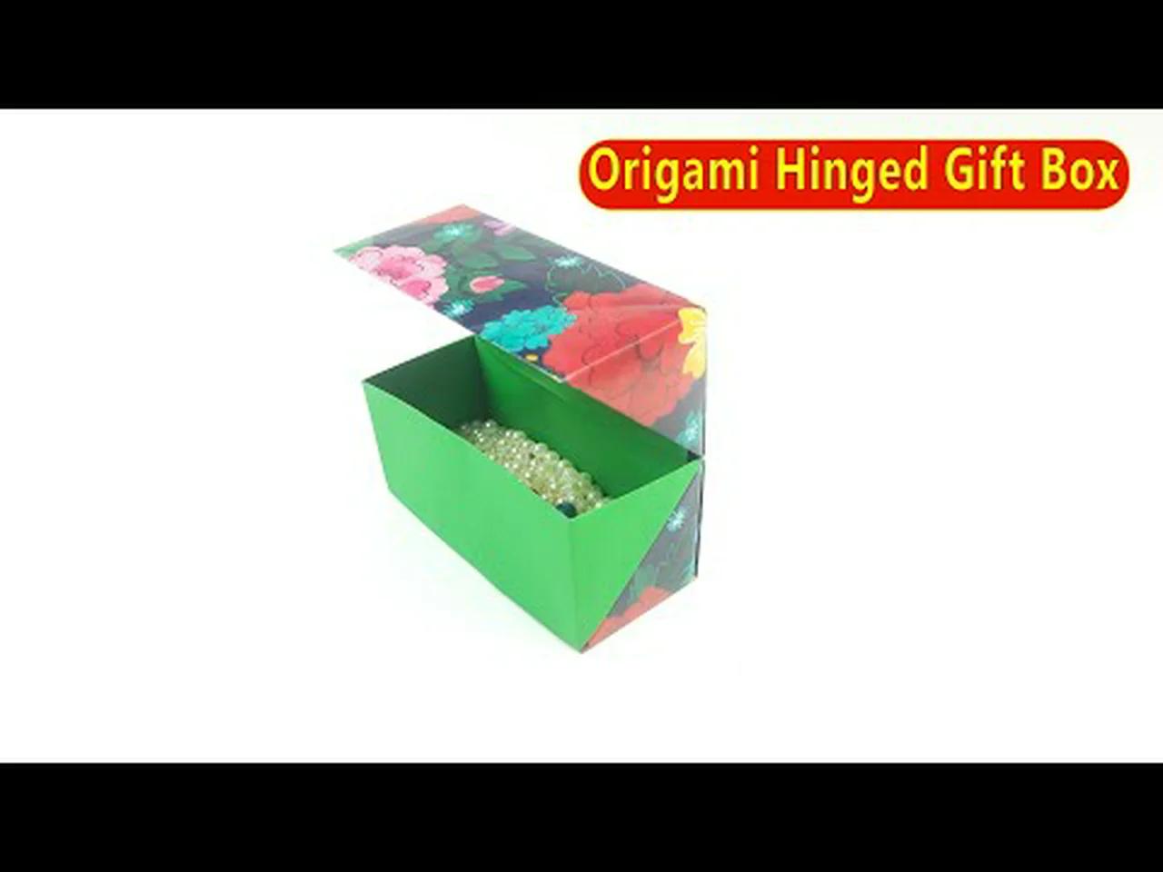 Origami Hinged Gift Box / Surprise Gift Box/ Easy Paper Crafts