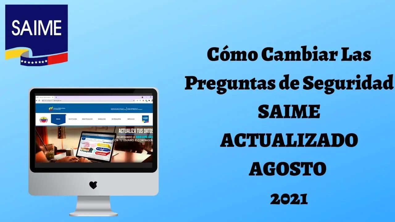 Cómo Recuperar Las Preguntas de Seguridad SAIME 2021 ACTUALIZADO. CARALBERZ