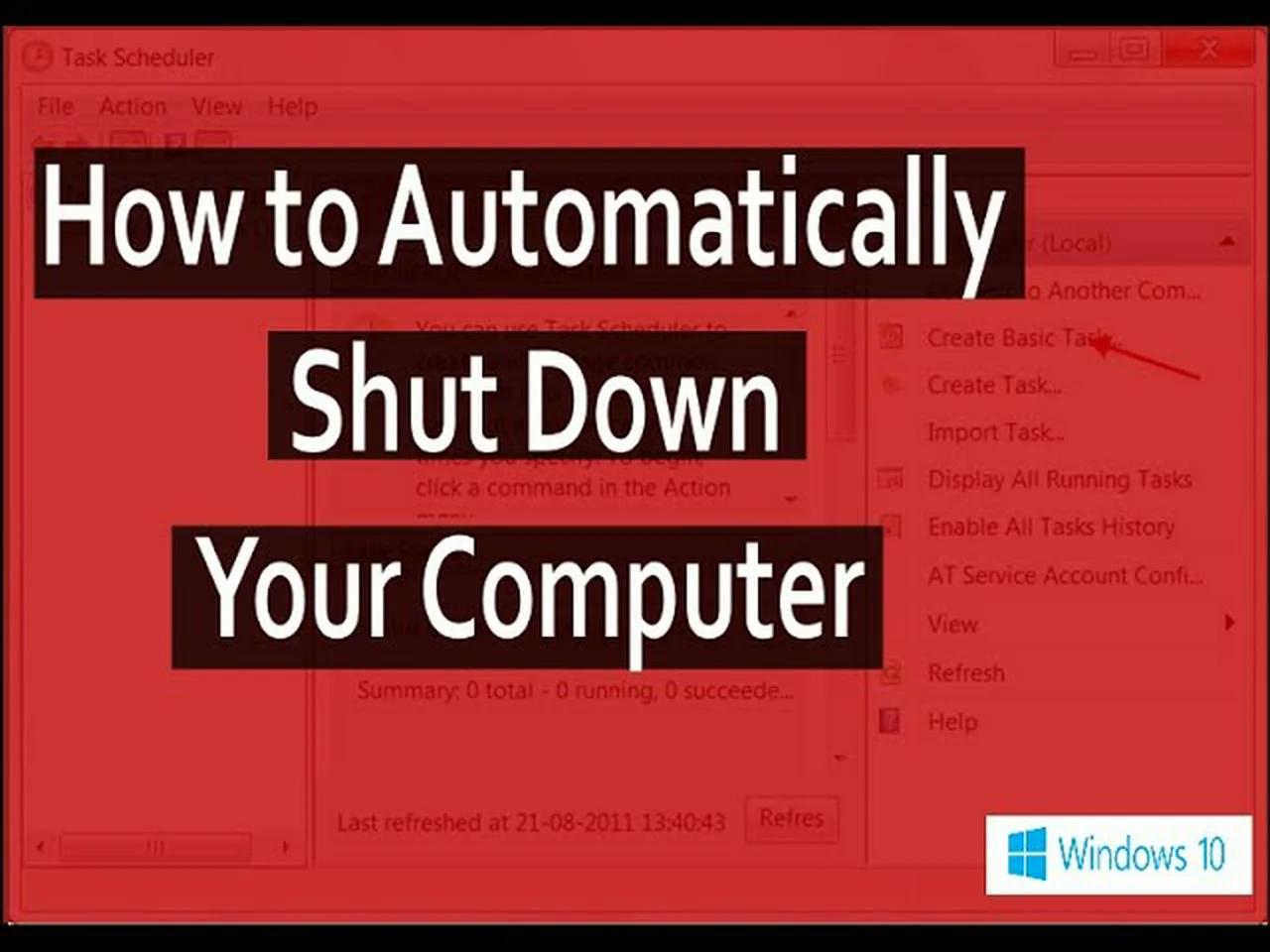 How to shut down Computer automatically at a specific time ? | Windows 10 tips
