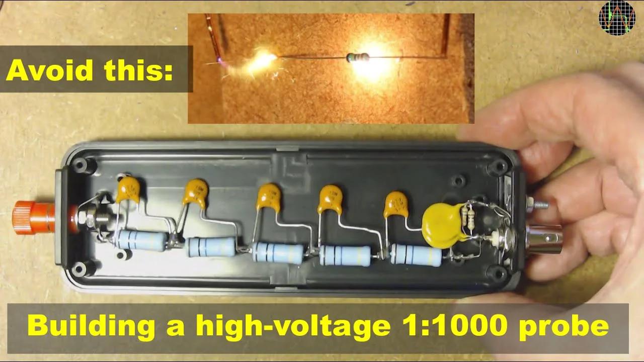 Building a high-voltage 1:1000 probe
