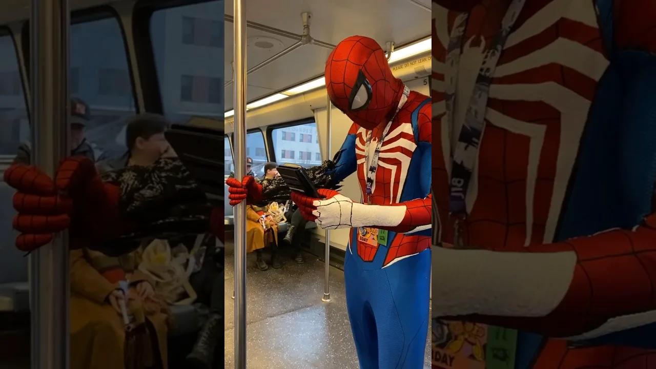 Spider-Man 2 LEAKED Subway Fast Travel Scene #shorts #spiderman