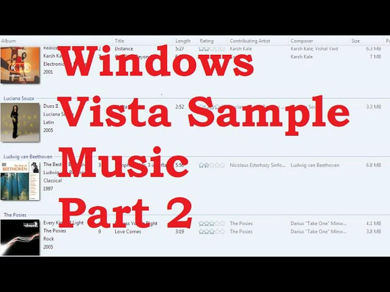 Windows Vista Sample Music - Part 2