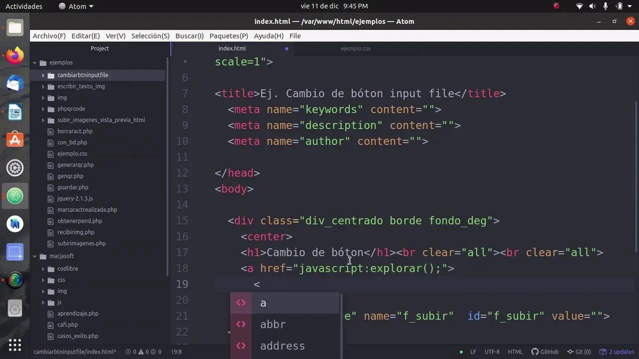 Icono O Imagen Como Botón Input File De Html Utilizando Javascript