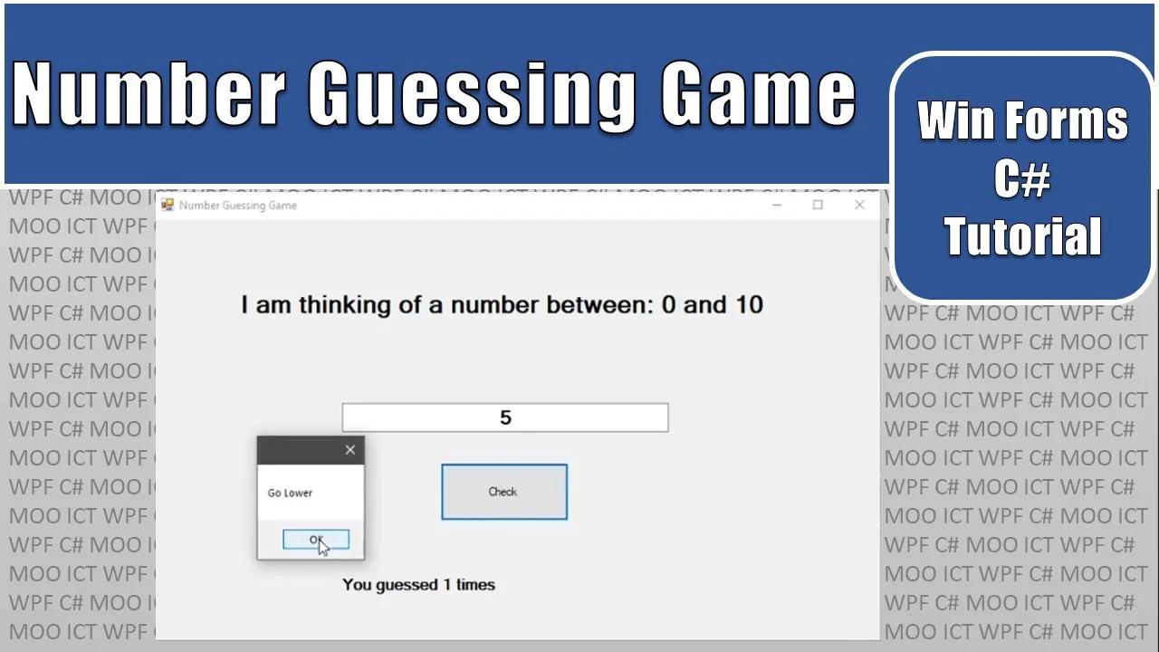 C Tutorial Create A Number Guessing Game In Windows Form Application 5137