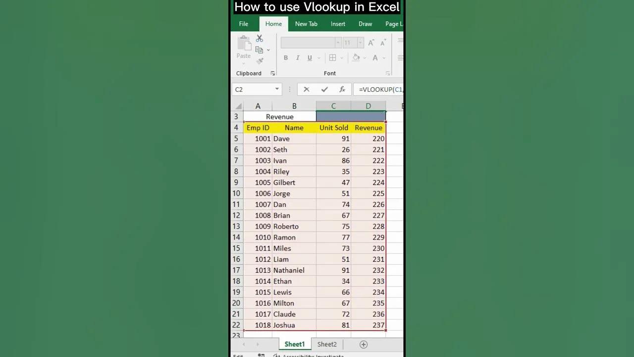 How to use Vlookup Function in Excel|Shorts|@creativecorner3906