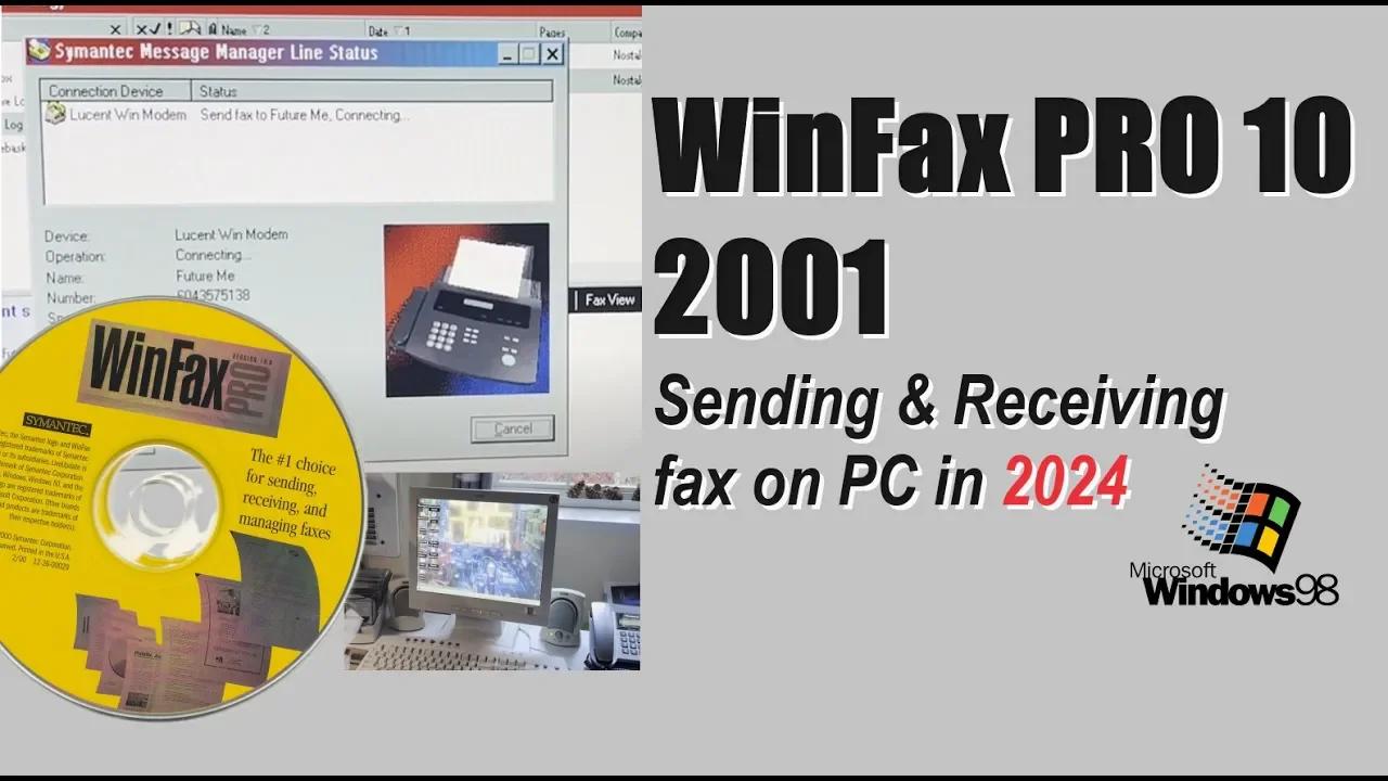 WinFax PRO 10 (2001, last version) - Sending and receiving fax on PC