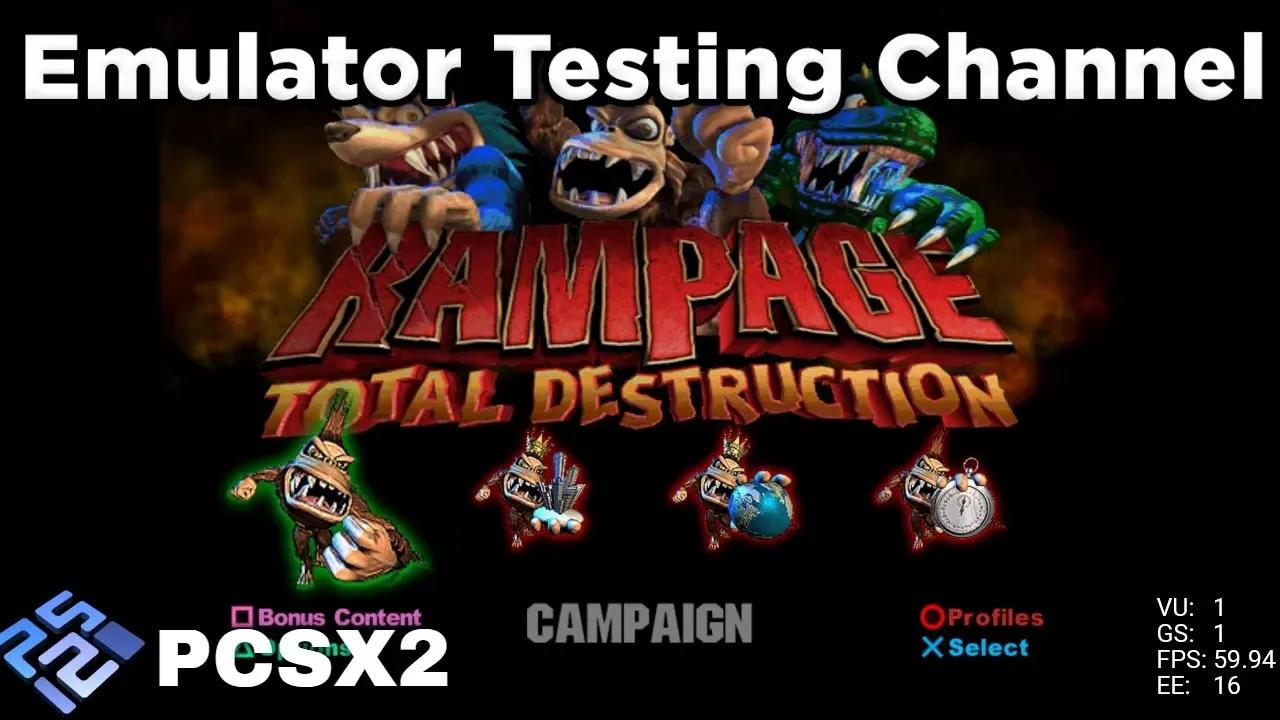 Rampage: Total Destruction 4k | PCSX2 1.7.0 1893 | PS2 Emulator