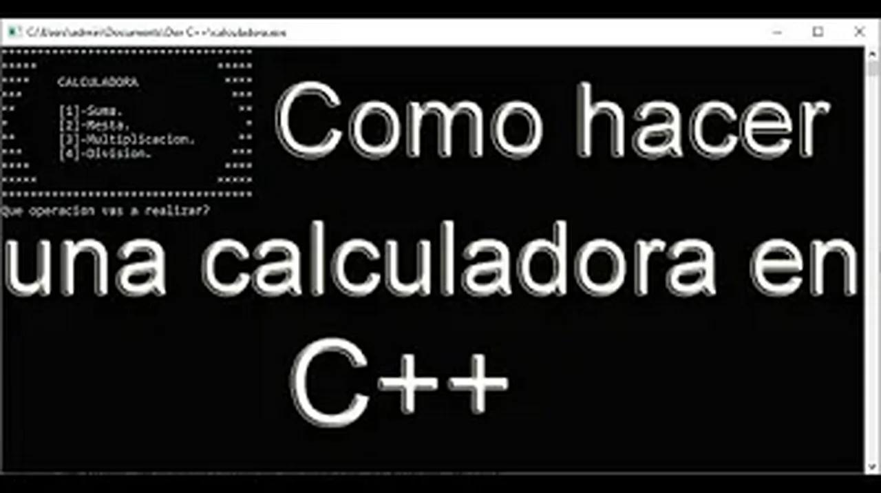 Como hacer una calculadora en C++