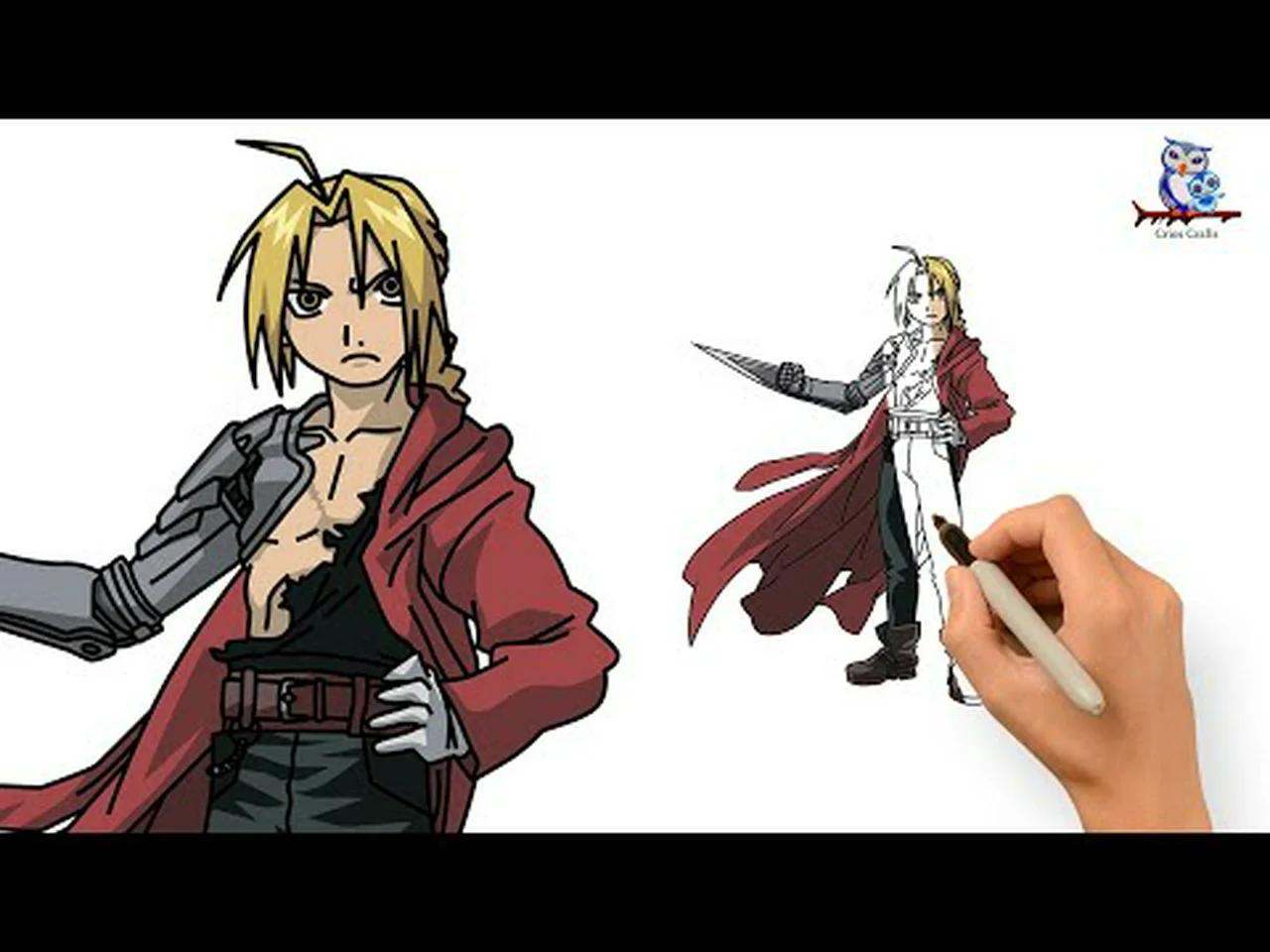 How To Draw Edward Elric Fullmetal Alchemist - Manga