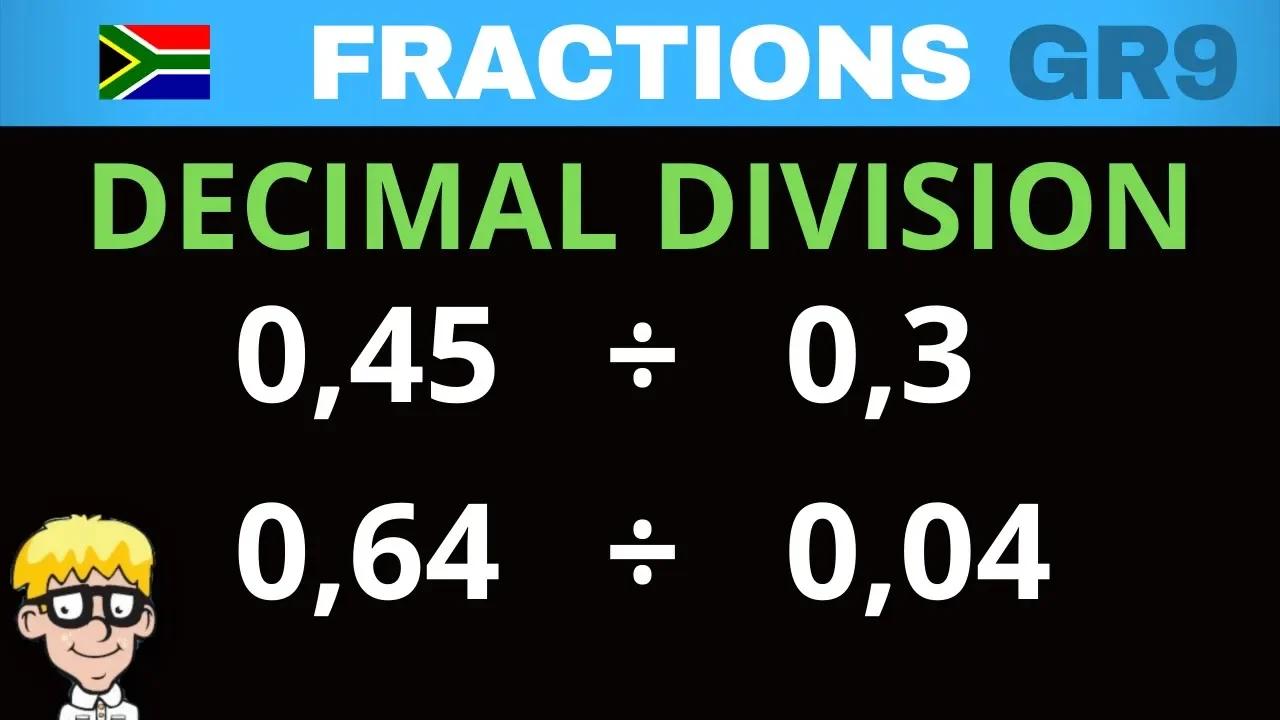 Decimal Fractions Grade 9: Division