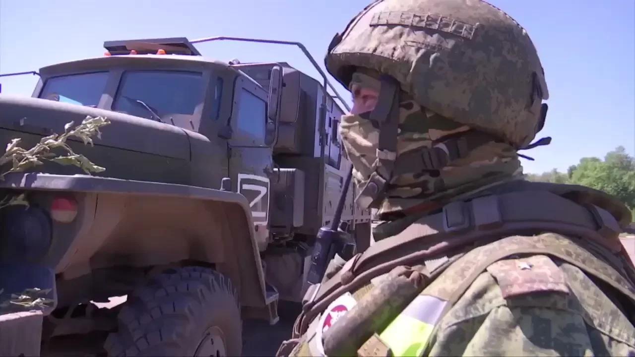 Russian military police checkpoints in controlled territory of Kharkov ...