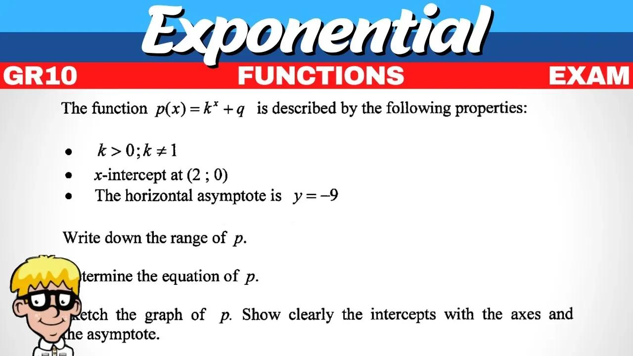 Exam Functions Grade 10