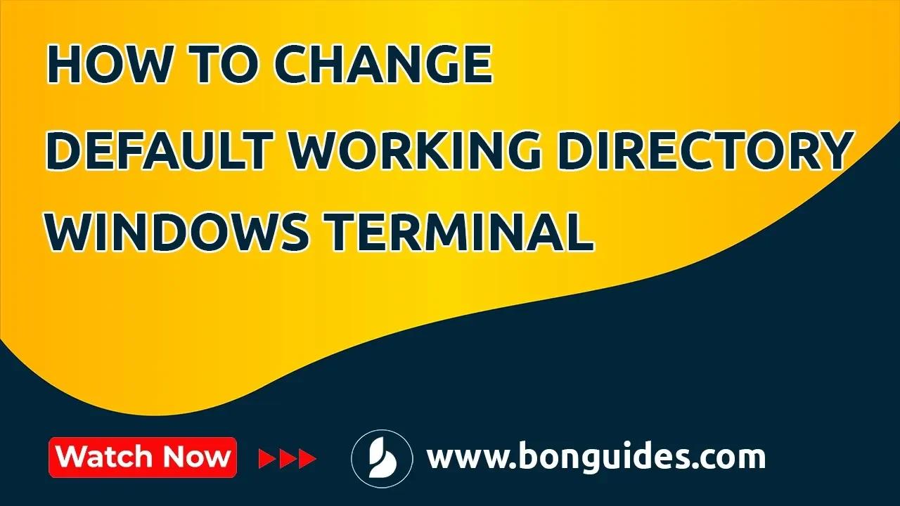 How to Configure or Change the Windows Terminal Default Working Directory in Windows 11