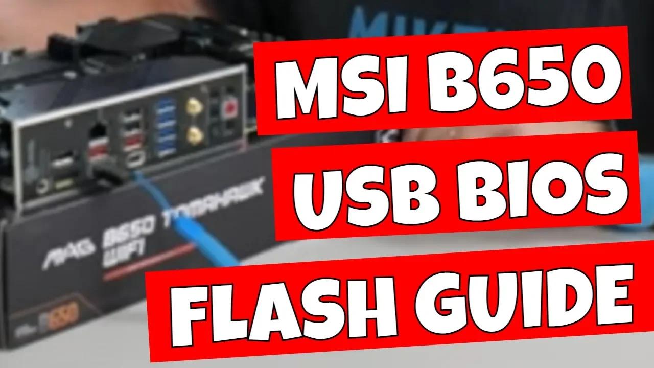 How To Use MSI USB Flashback BIOS Update AM5 Motherboards B650 Tomahawk ...